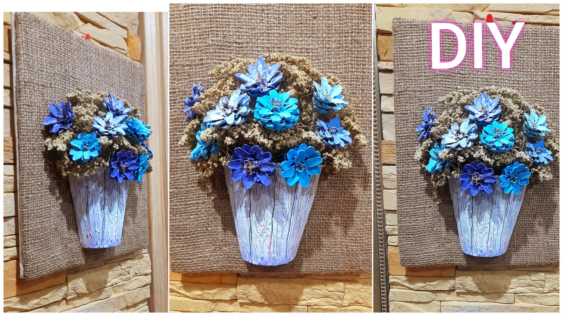 Супер идея! Панно своими руками. Поделки из сухоцветов и природных материалов.