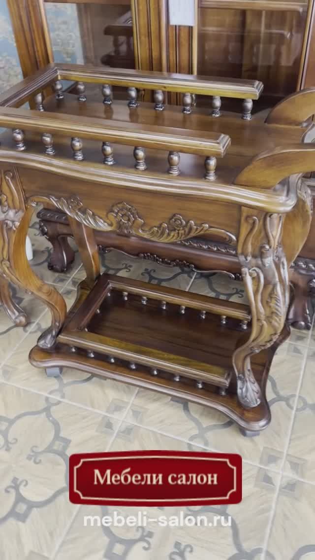 Тележка сервировочная на колёсах MSU.294-Indonesia furniture из Индонезии mebeli-salon.ru