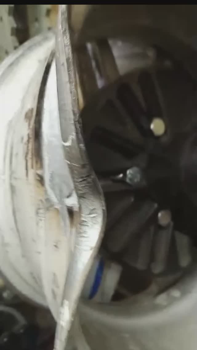 Правка аварийного кованного варенного диска (результат)