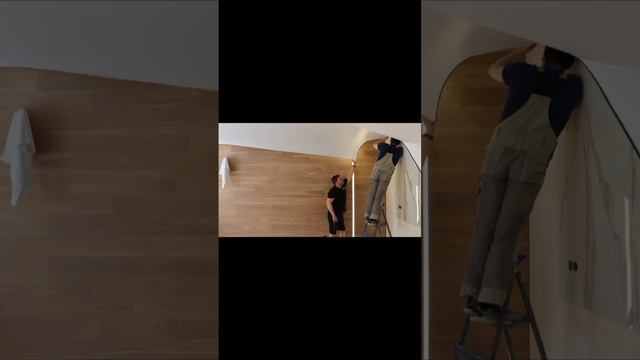 Монтаж потолка на теневом профиле