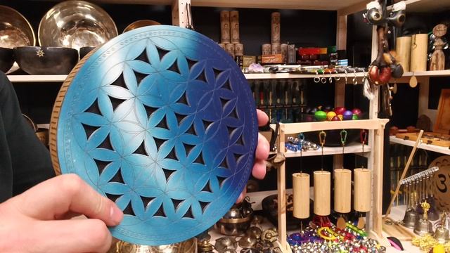 Шум ручья Цветок жизни 185 мм / Sound of the stream / Rainstick / Посох дождя / shamanic.moscow