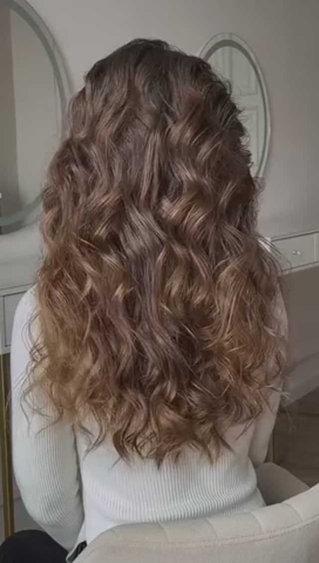 Простая и быстрая текстурная укладка #прическа #укладка #волосы #локоны