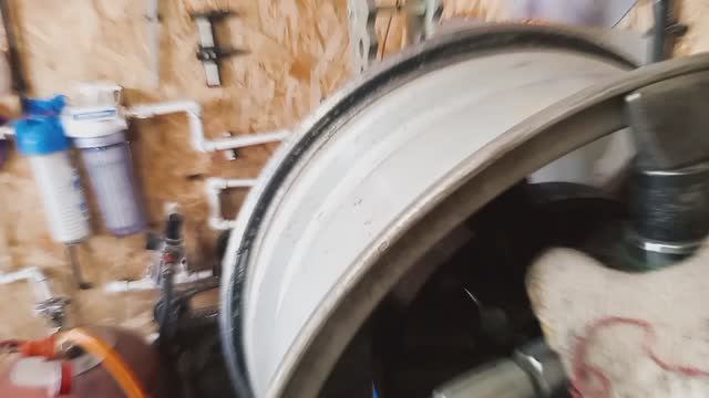 Правка литого диска. Стандартный внутренний удар