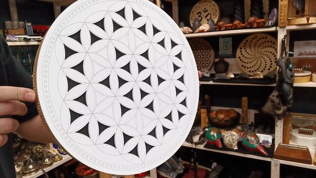 Шум ручья Цветок жизни 300 мм / Sound of the stream / Rainstick / Посох дождя / shamanic.moscow