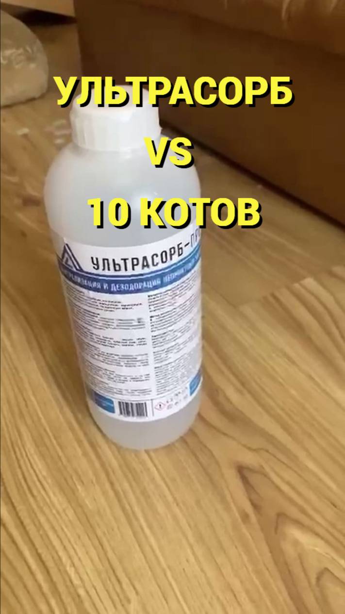 УЛЬТРАСОРБ AIR vs 10 котов: Как удалить запах кошачьей мочи
