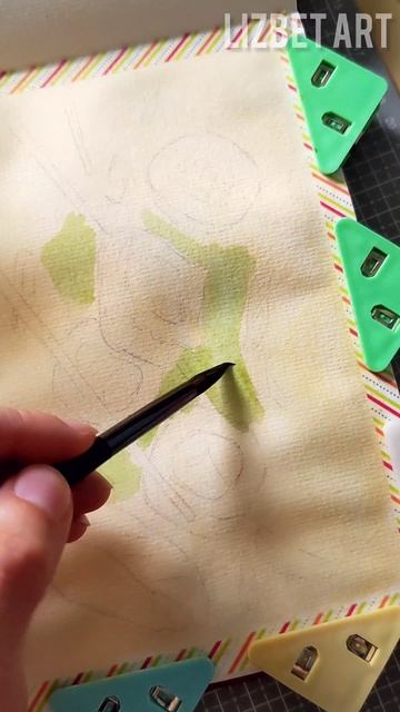 Суши роллы🍣акварелью #tiktok #shorts #art #painting #watercolor #lizbet #asmr