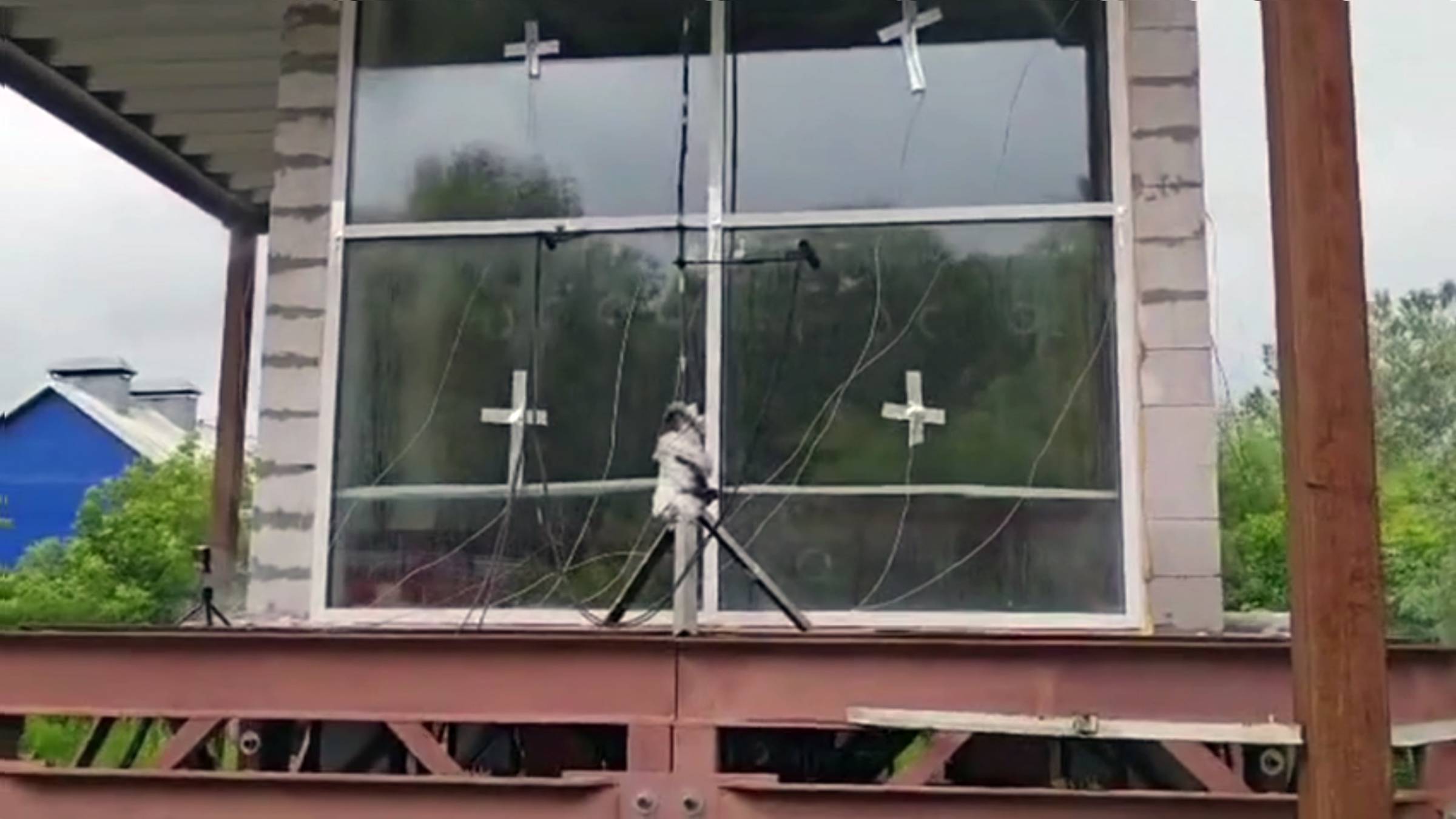 Испытание фасада на огнестойкость