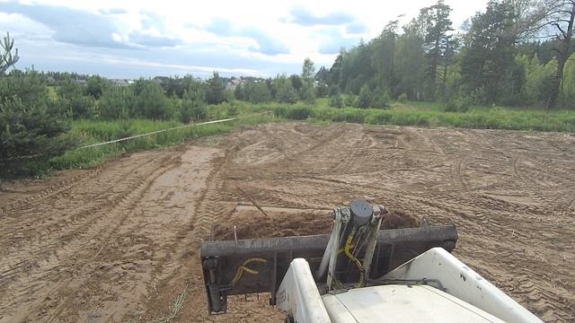 корчевание передним ковшем, планировка, вывоз мусора 16 рутина