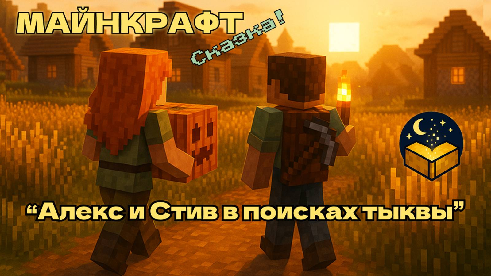 Cказка на ночь | Майнкрафт  видео: Приключения голема «Путь к Красной горе»