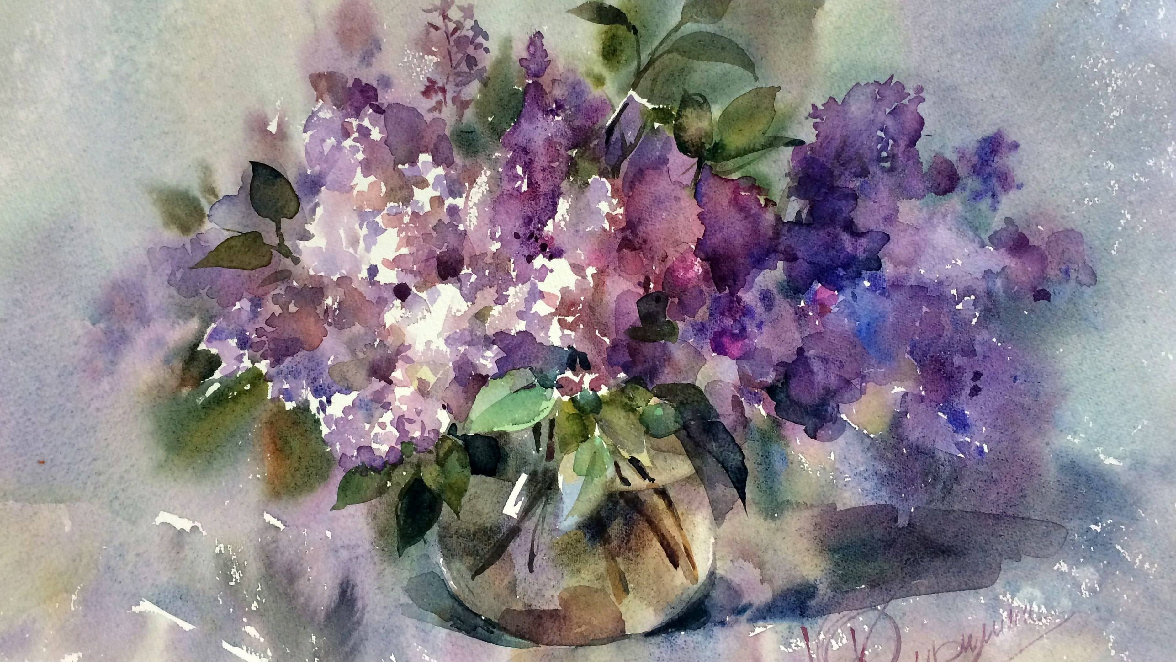 Романс ЛЕВКОИ и  Акварель Юлии Кирилиной