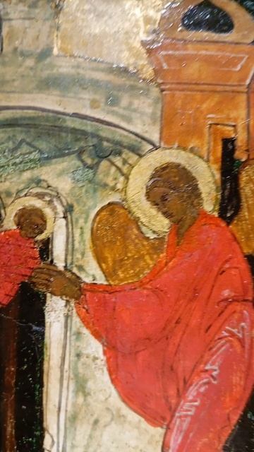 Пророк Илия в пустыне с житием. XVI век.