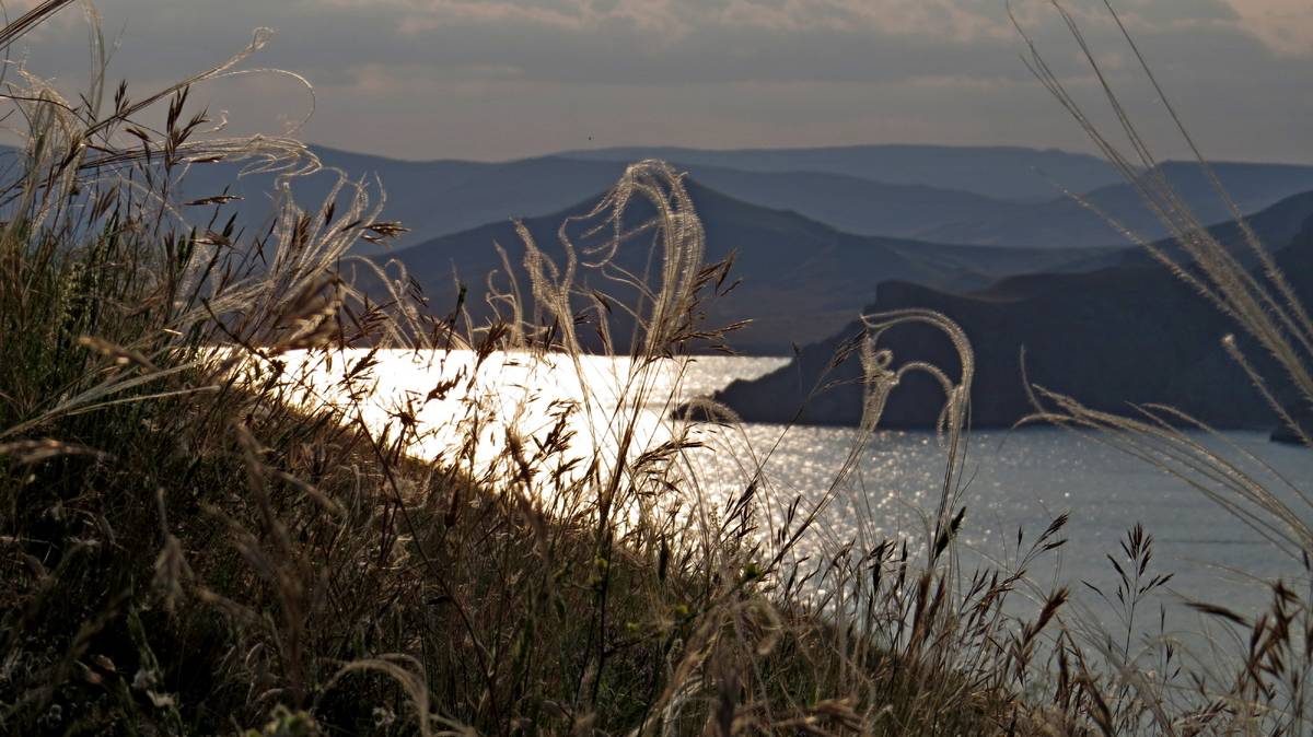 Вечернее море с видом на Кара-Даг, Хамелеон. Орджоникидзе.
