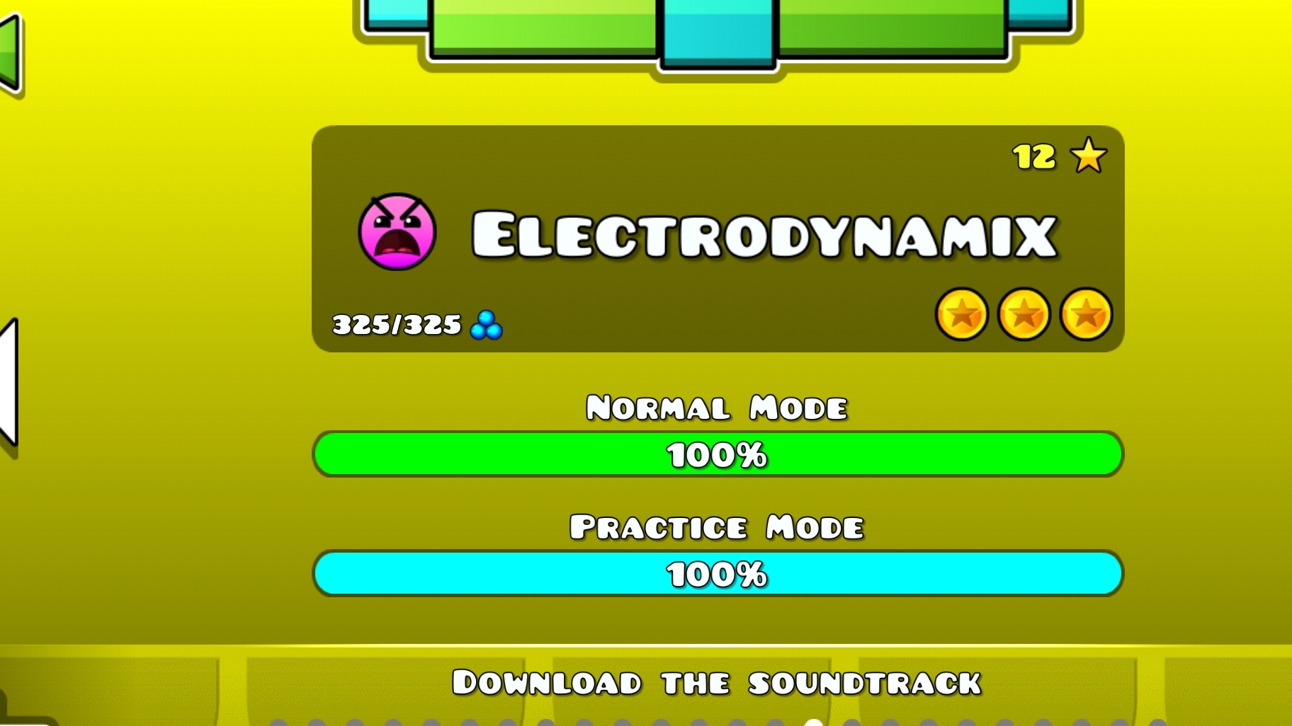 Прошёл electrodynamix на 3 звезды. Что я творю. Играю в geometry dash.