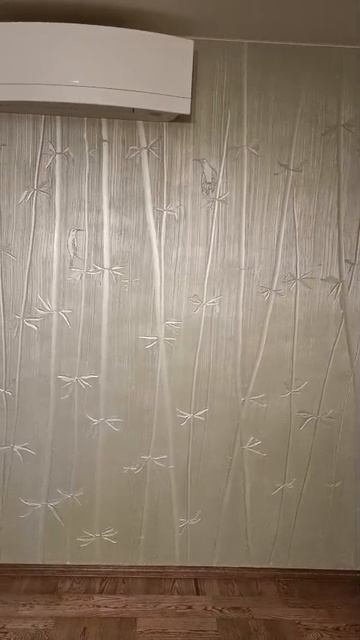 Бамбук с птичками — панно из декоративной штукатурки. Отзыв клиента спустя 3 года!