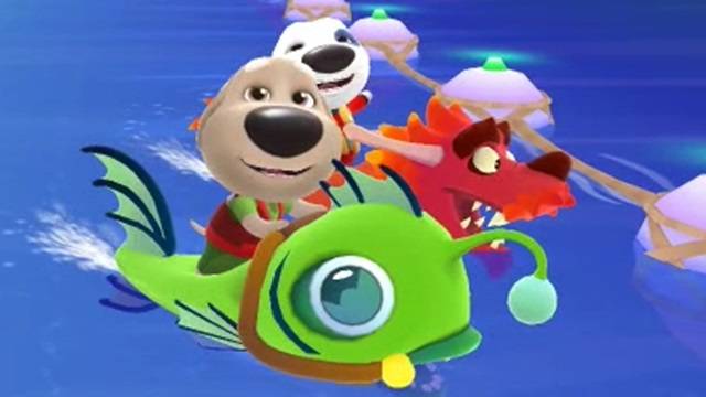 Аквабайк Мой говорящий Бен Talking Tom Jetski Мультик для детей