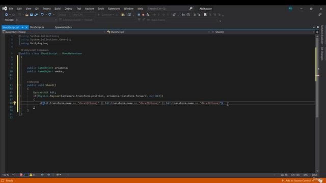 4 -AR Shooter Part 4 - Creating a Script to shoot the object