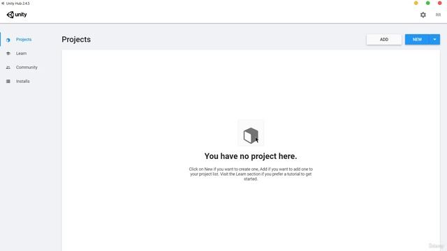 2 -How to create a UNITY Project and the different versions of UNITY