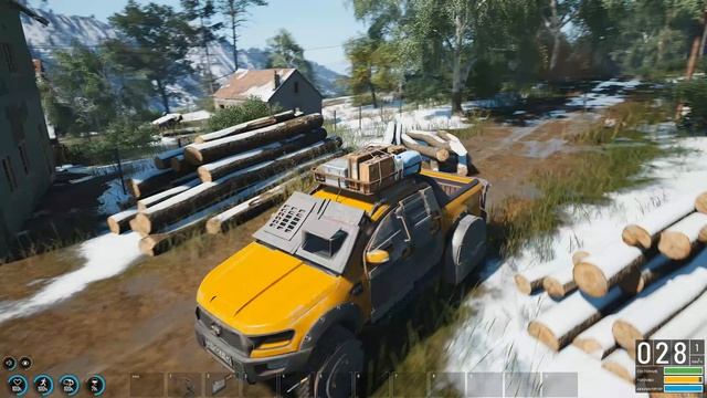 SCUM 1.0 - Медведь. Трактор.