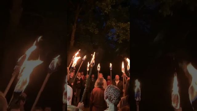 Ночь на Ивана Купалу запуск огненого колеса