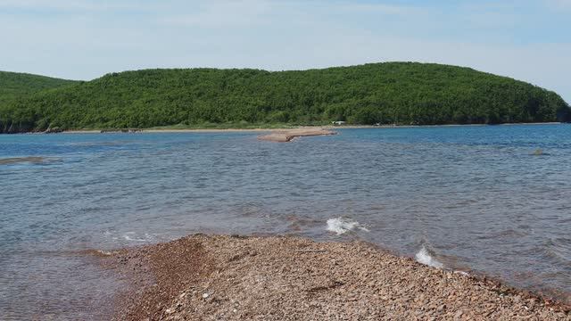 Переход с острова Русский на остров Шкота