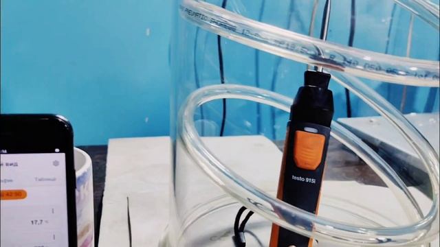 Удаление влаги из трубы вакуумом.