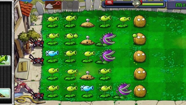 Plant vs zombie уровень 10 (растения против зомби )