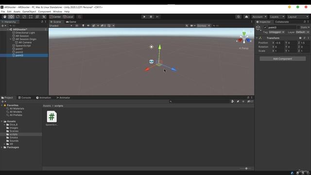 2 -AR Shooter Part 2 - Spawning the object using a Script