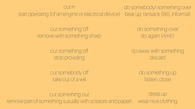 Фразовые Глаголы 6 Phrasal Verbs 6