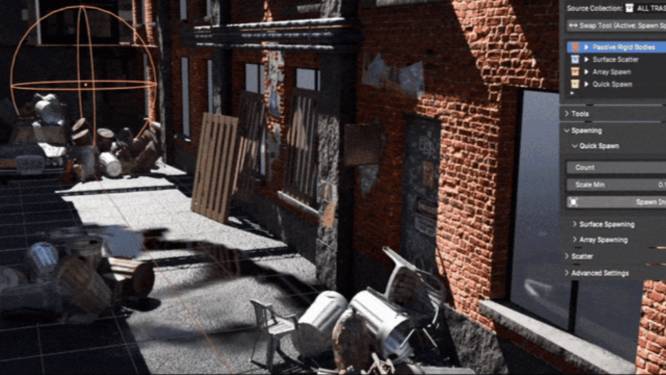 как раскидать объекты по сцене в блендер 3д - аддон (scatter flow)