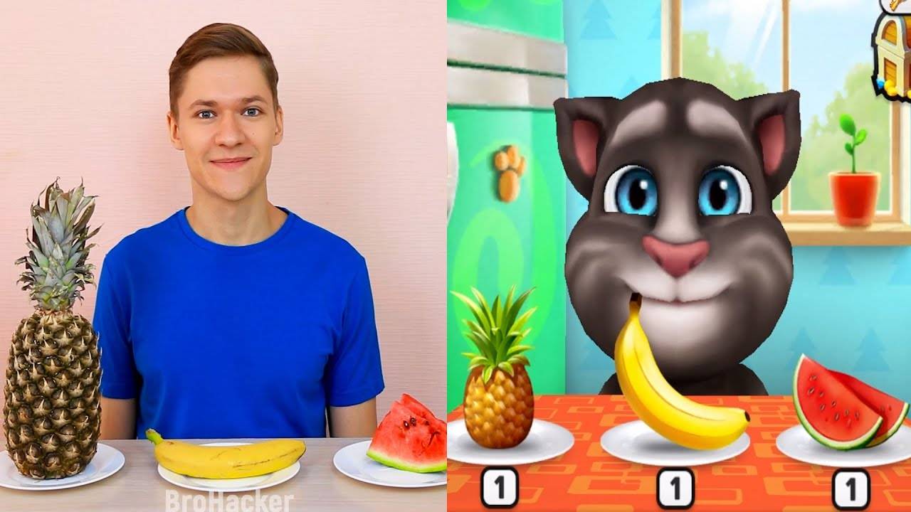 Повторяем за Мой Говорящий Кот Том в Реальной Жизни