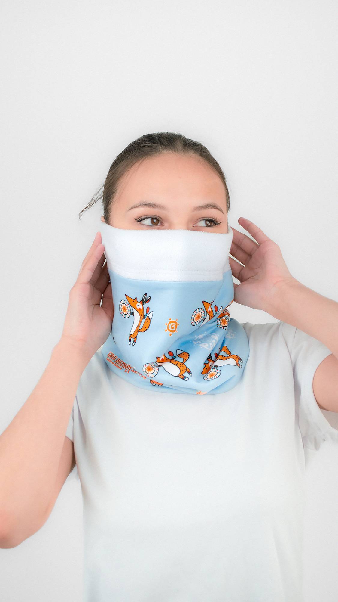 Бафф утепленный ЛИСЕНЫШ (голубой)