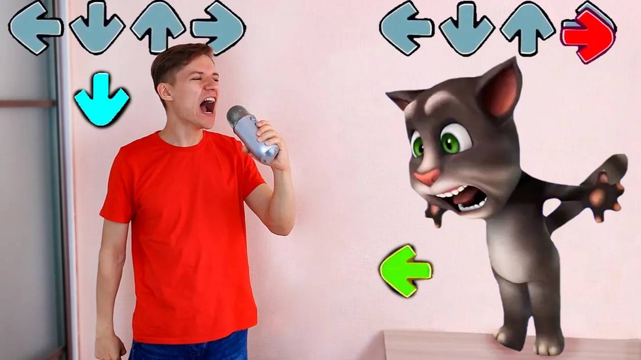 Мой Говорящий Кот Том и Friday Night Funkin'  в Реальной Жизни