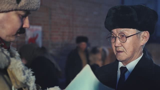 Проводы сотрудников библиотеки на фронт, 1942 год. Историческая реконструкция