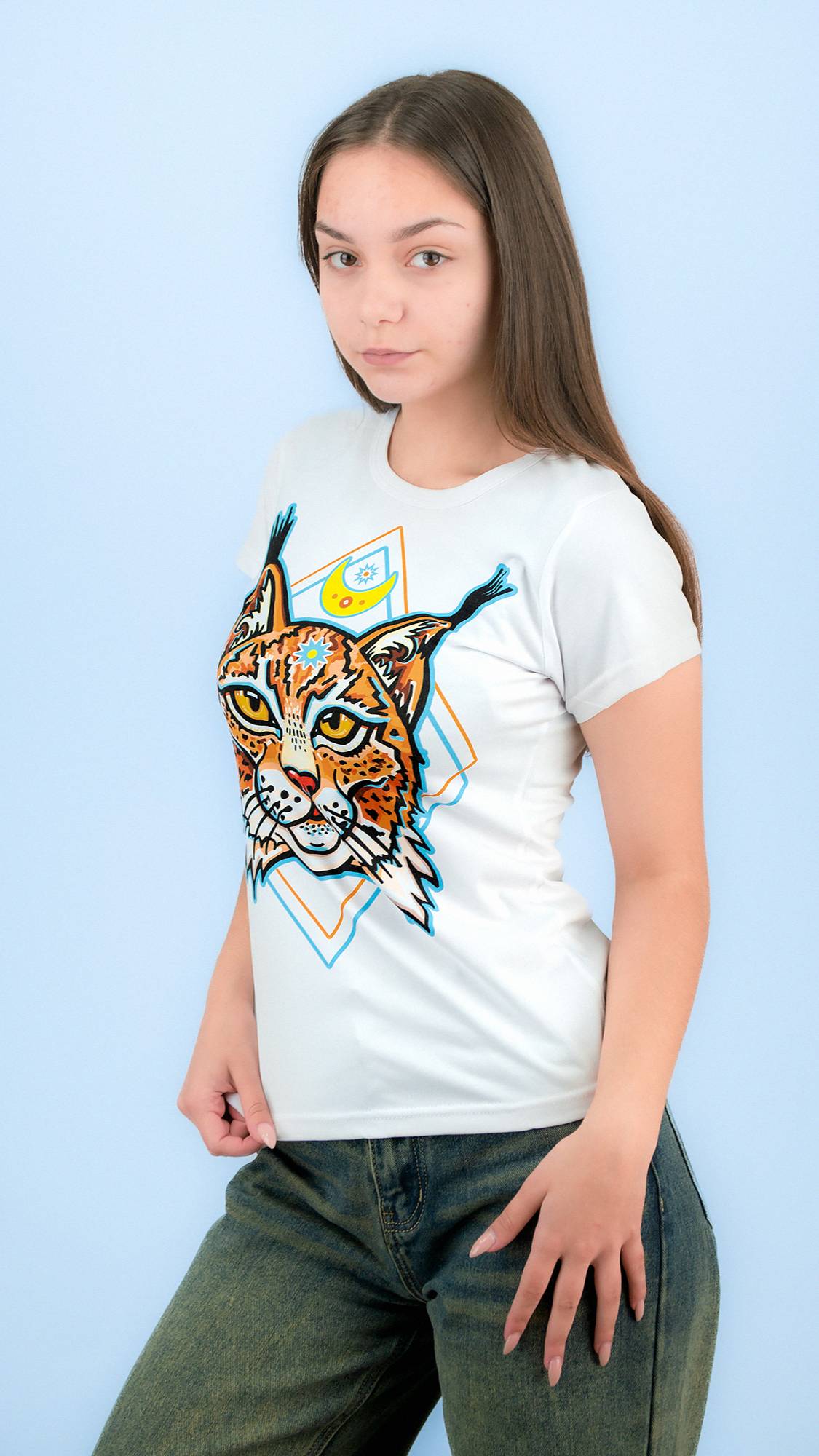 Футболка лайт двусторонняя приталенная РЫСЬ