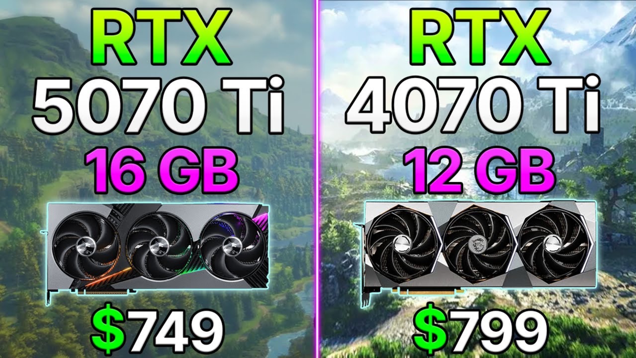 RTX 5070 Ti против RTX 4070 Ti - сравнение в популярных играх| 4K