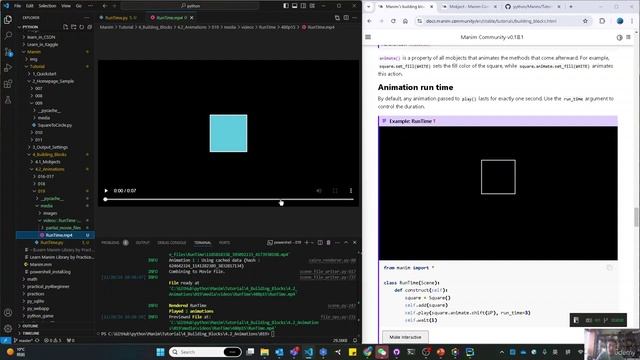 5 - Toturial - Manim Building Blocks - Animations