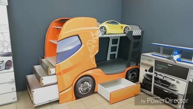 Кровать двухъярусная Скания+2/Одноярусная Скания+1/ Кровать для детей /кровать машина /Леопольд /