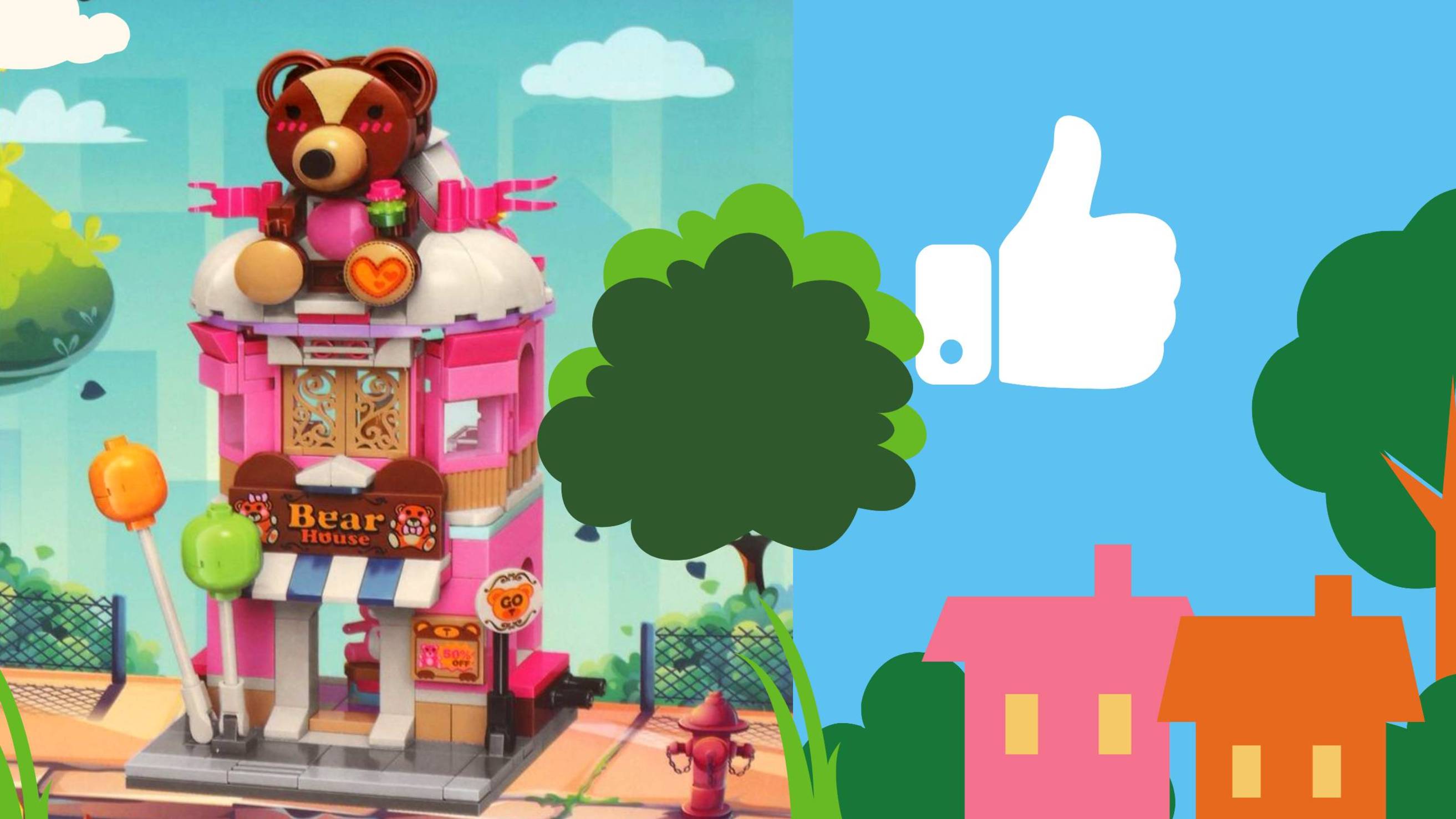 Аналог лего Kibox Street Обзор набора Магазин игрушек