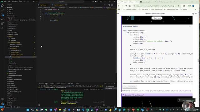 4 - Example Gallery - 3. Plotting with Manim