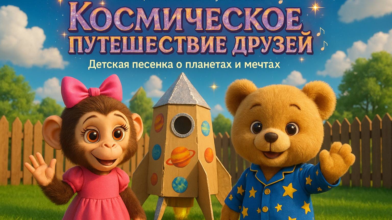 Космическая Песенка для Детей 🚀 Учим Планеты | 3D Детский Мультфильм | Развивающий Мультик