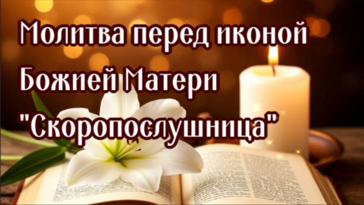 КОГДА НУЖНА БЫСТРАЯ ПОМОЩЬ, ПРИ СРОЧНЫХ ПРОСЬБАХ перед иконой Божией Матери "СКОРОПОСЛУШНИЦА"
