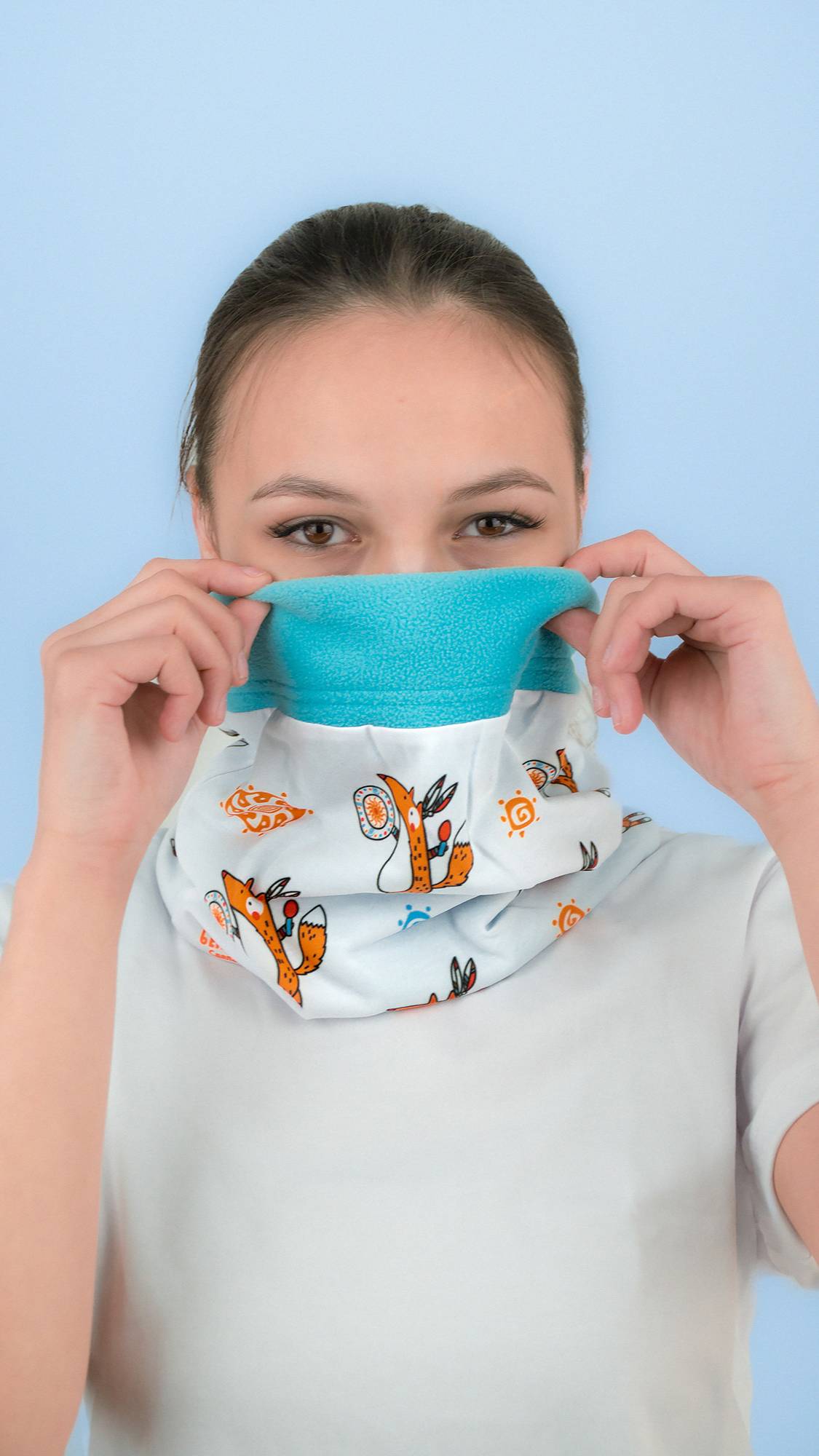 Бафф утепленный ЛИСЕНЫШ (белый)