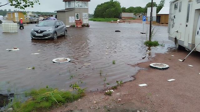 Залив вышел из берегов. Выборг, июль 2025