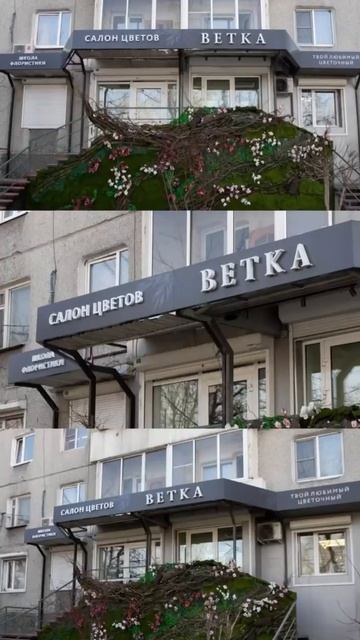Вывеска для салона цветов "Ветка"