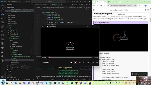 4 - Toturial - Manim Building Blocks - Mobjects