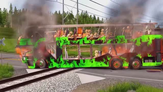 Чокнутые водители. Взрыв. BeamNG Drive - Реалистичные автомобильные аварии и погони и ДТП.