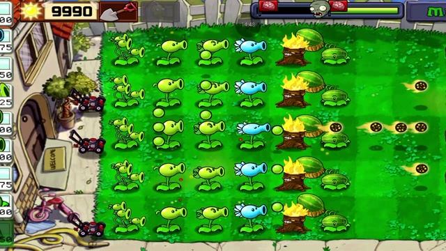 я прохожу ва второй тереторий!!! растения против зомби