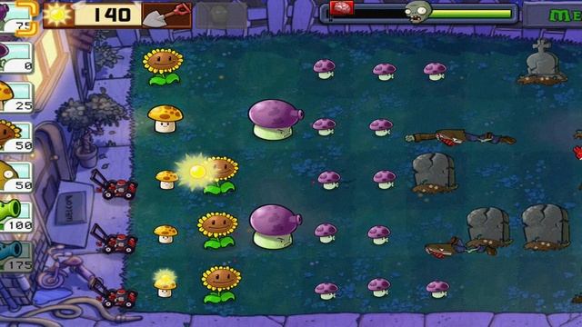 Plant vs zombie night уровень 6 (растения против зомби ночь)