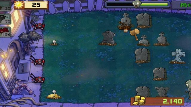 Plant vs zombie night уровень 5 (растения против зомби ночь)