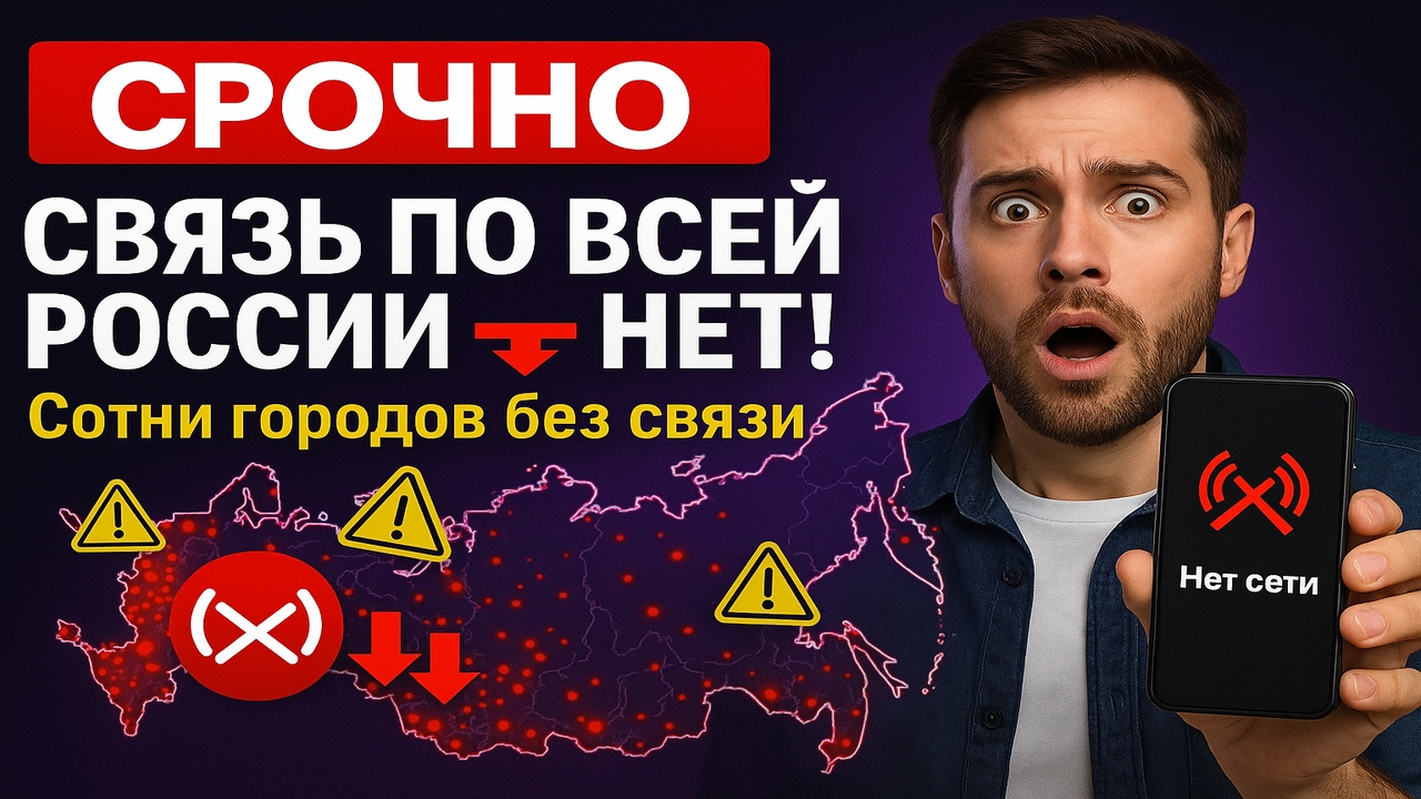 Срочно! В России массово «умерли» интернет и мобильная связь — сбой зафиксировал Downdetector